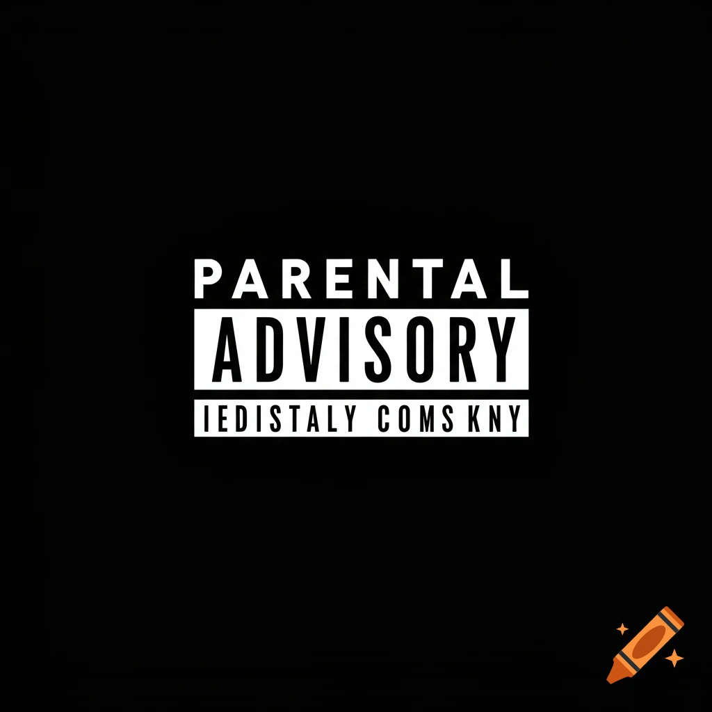 Parental Advisory logo on Craiyon