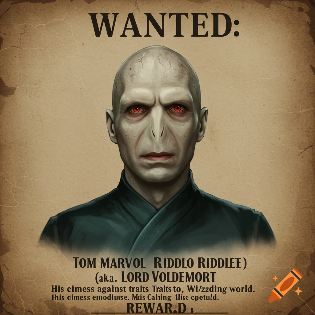 Wanted poster on Craiyon