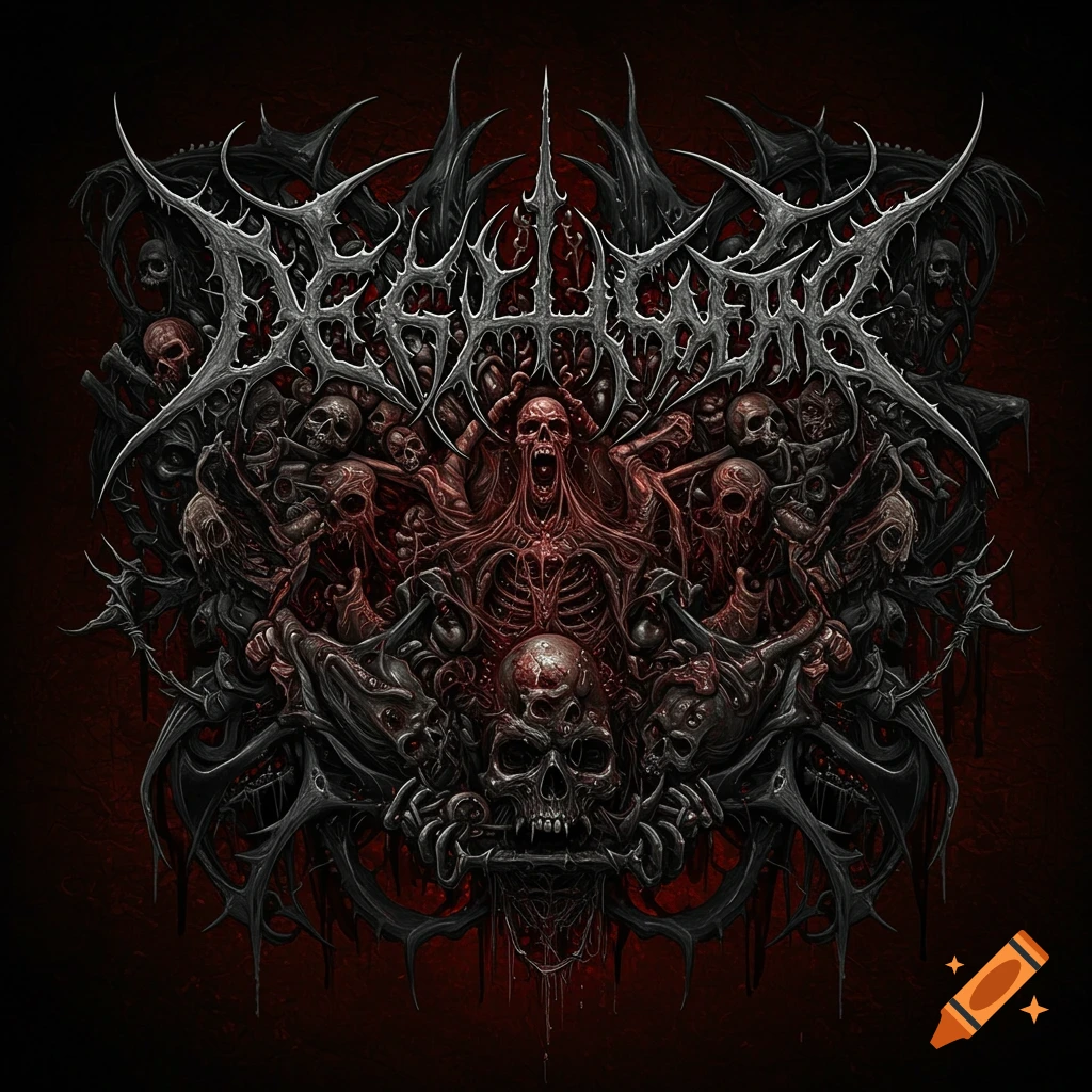 Death metal band logo on Craiyon