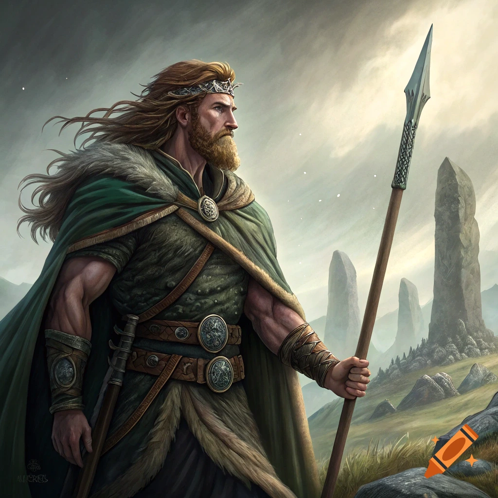 Fionn mac Cumhaill (Finn MacCool), Irish and Manx legend hero on Craiyon