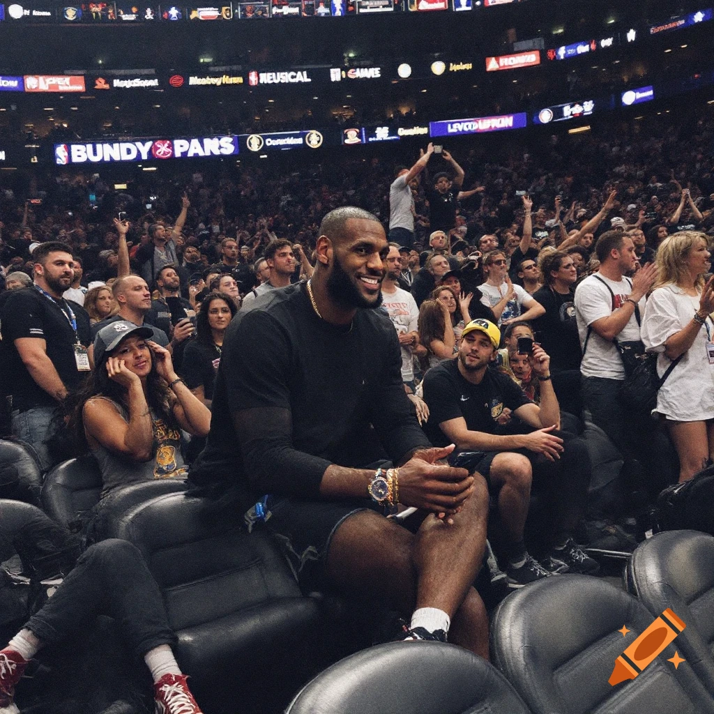LeBron James dunked on during basketball game on Craiyon