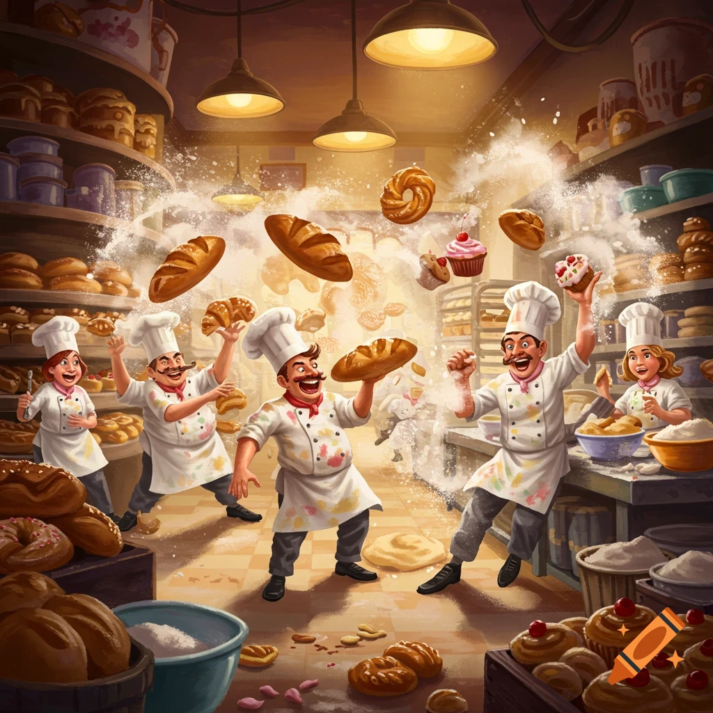 Battling bakers on Craiyon