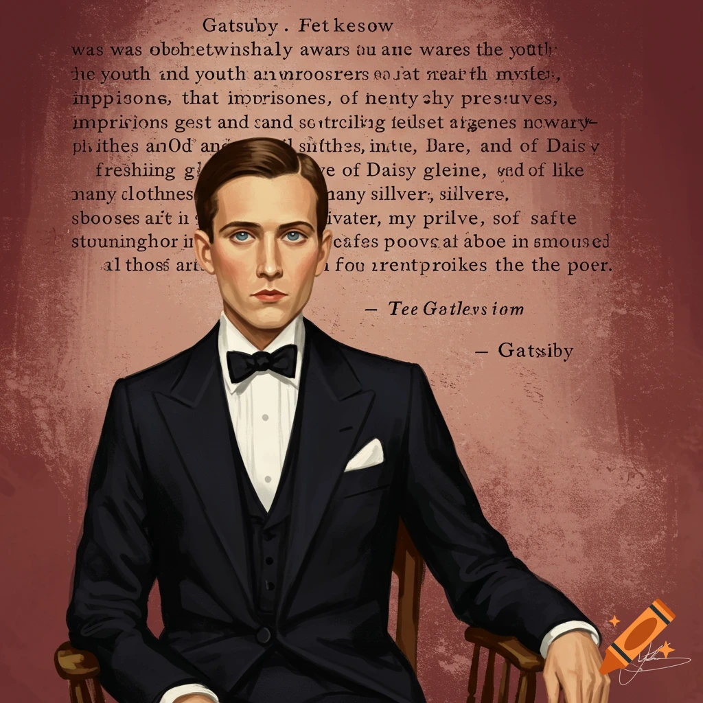 Quote from The Great Gatsby about wealth and Daisy on Craiyon