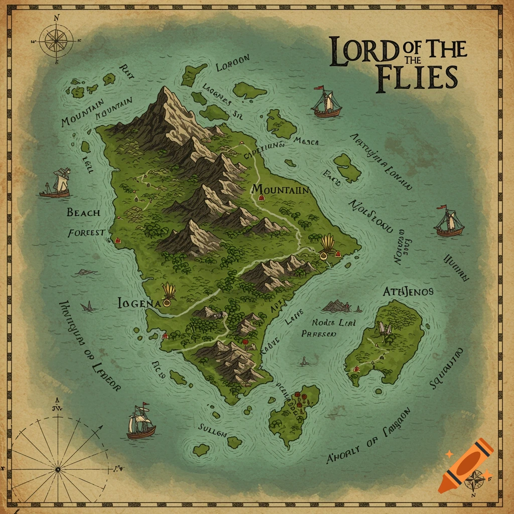 City of Ember map on Craiyon