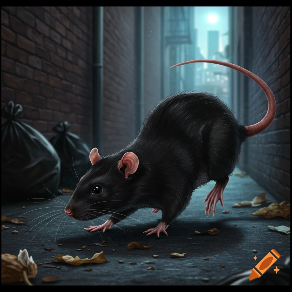 Creepy rat eating a tooth on Craiyon