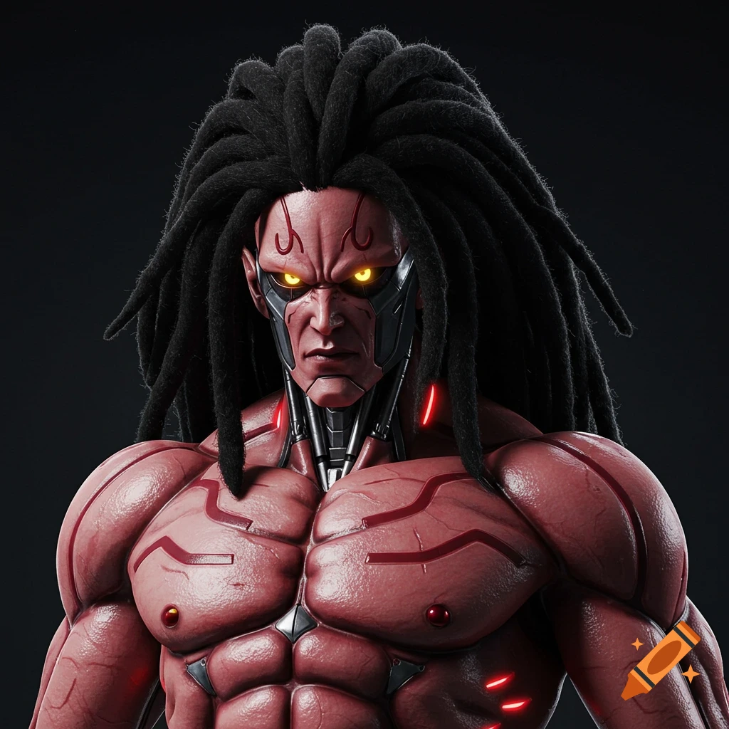 Fantasy portrait of a woman soldier with dark tattoos on Craiyon