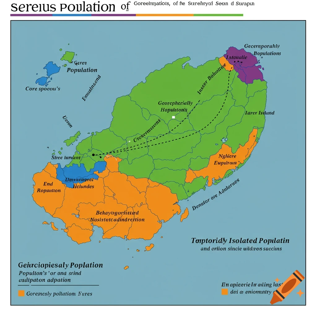Map illustrating parent, geographically, behaviorally, and temporally ...