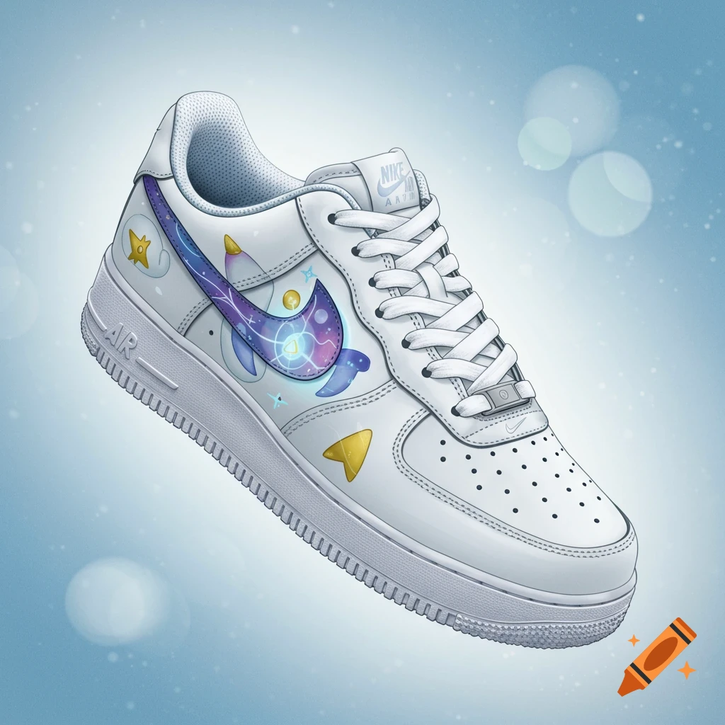Nike Air Force shoes with Azelf Pokemon design on Craiyon