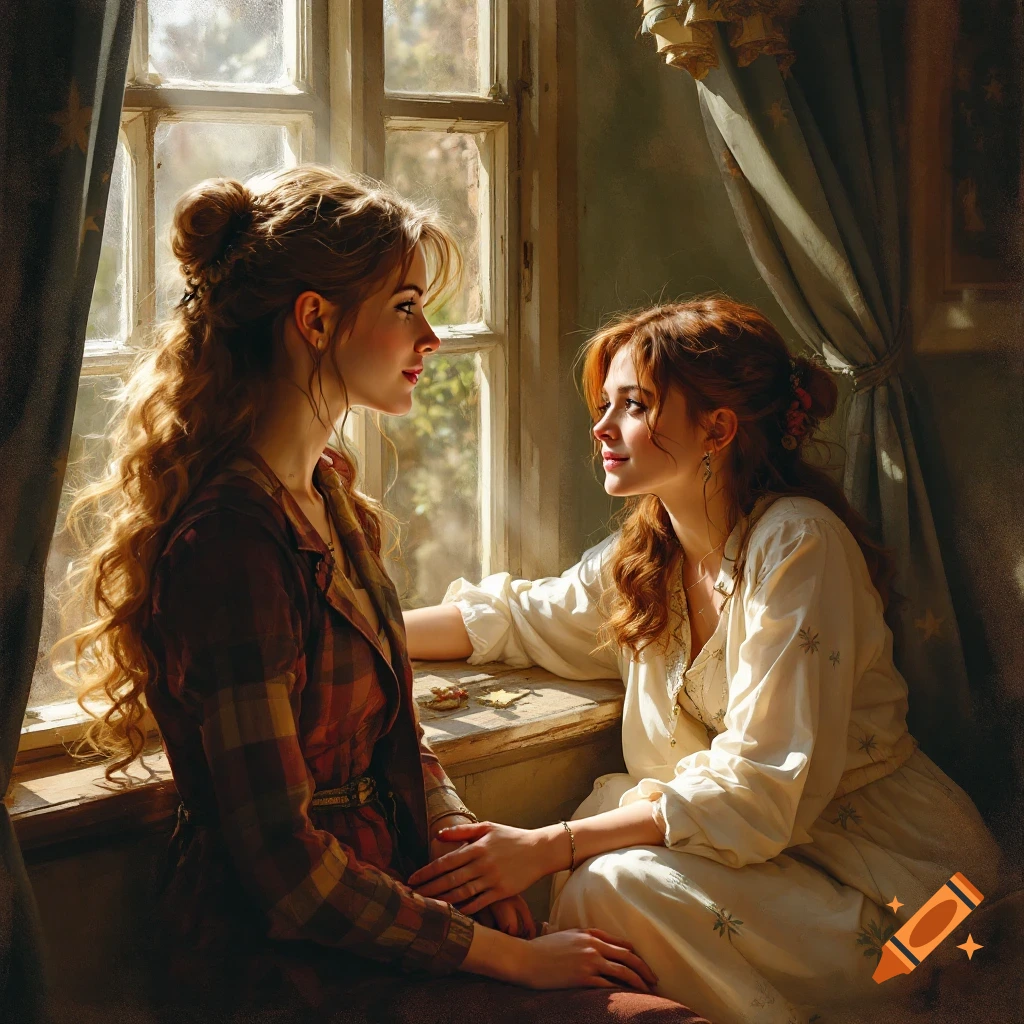 Hermione Granger and Pansy Parkinson interaction on Craiyon