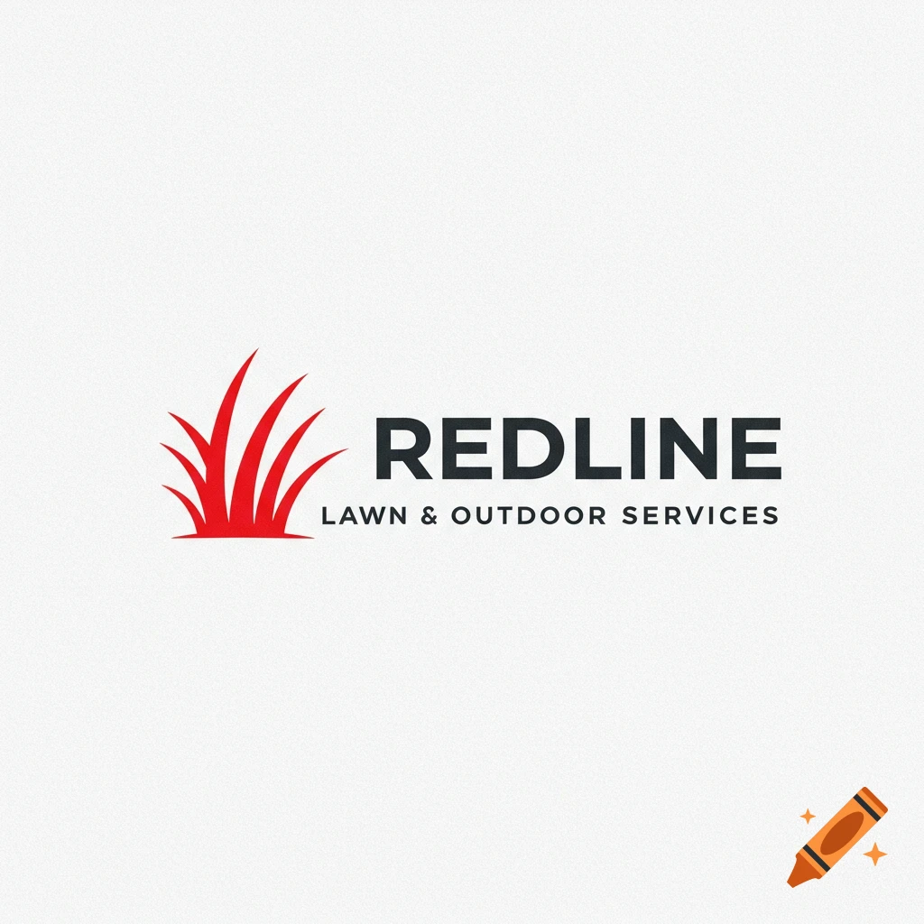 Red capital R stylized as a rose above text 'LAWN & LANDSCAPING'. Logo ...