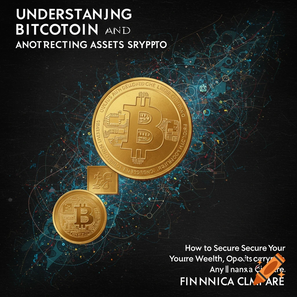 Book cover for 'Understanding Bitcoin and Protecting Your Assets with Crypto' on Craiyon