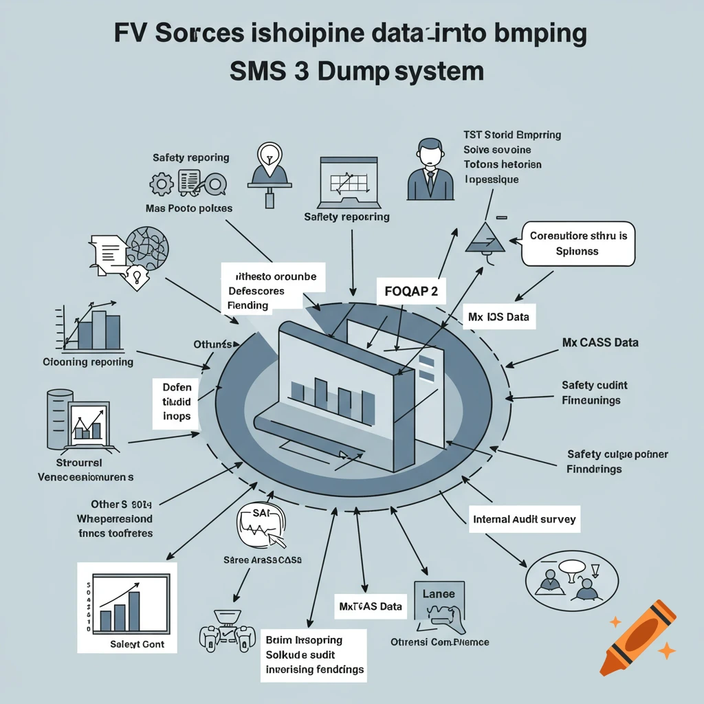 SMS system data flow diagram illustrating various input sources like ...