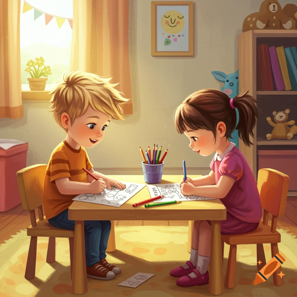 Kids coloring pages on Craiyon