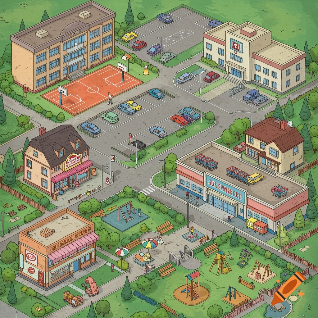 Towns images created on Craiyon