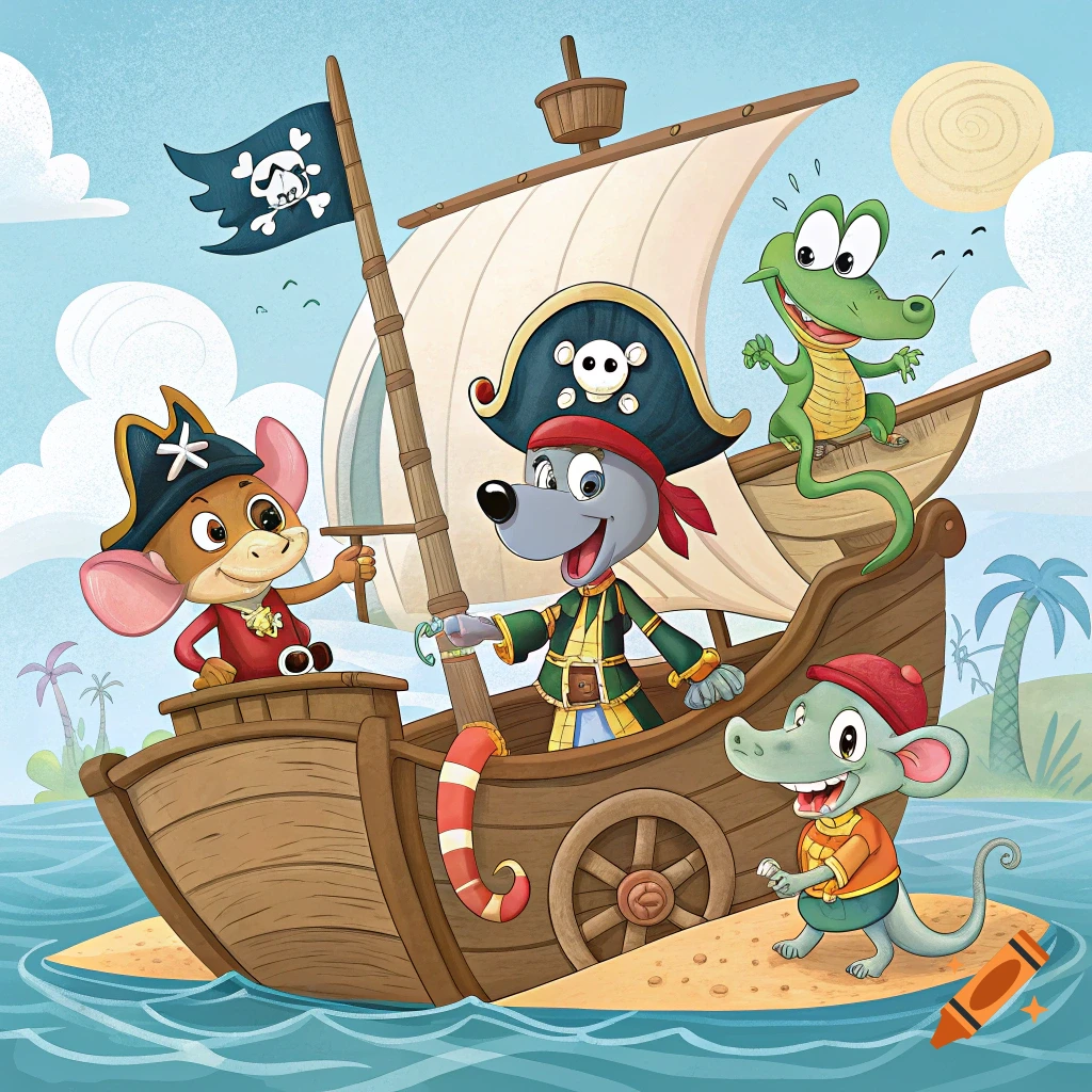 Beach-themed icons with summery colors on Craiyon