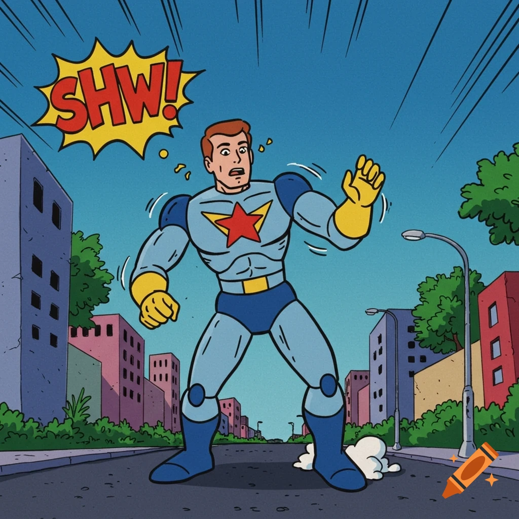 Growing action figure cartoon on Craiyon