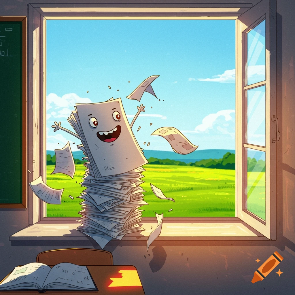 Homework jumping out a window on Craiyon