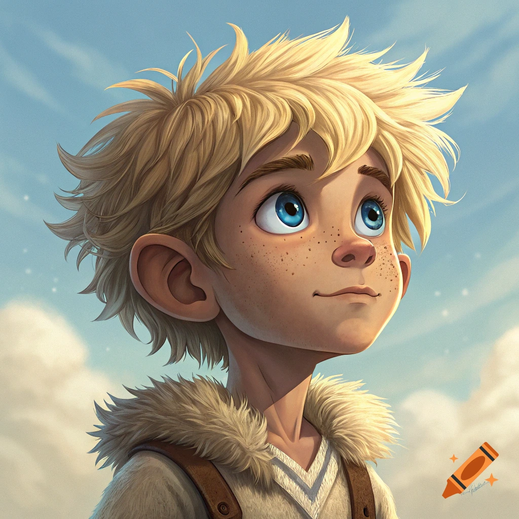 Boy with tan skin, blue eyes, dirty blonde fluffy hair, and abs on Craiyon