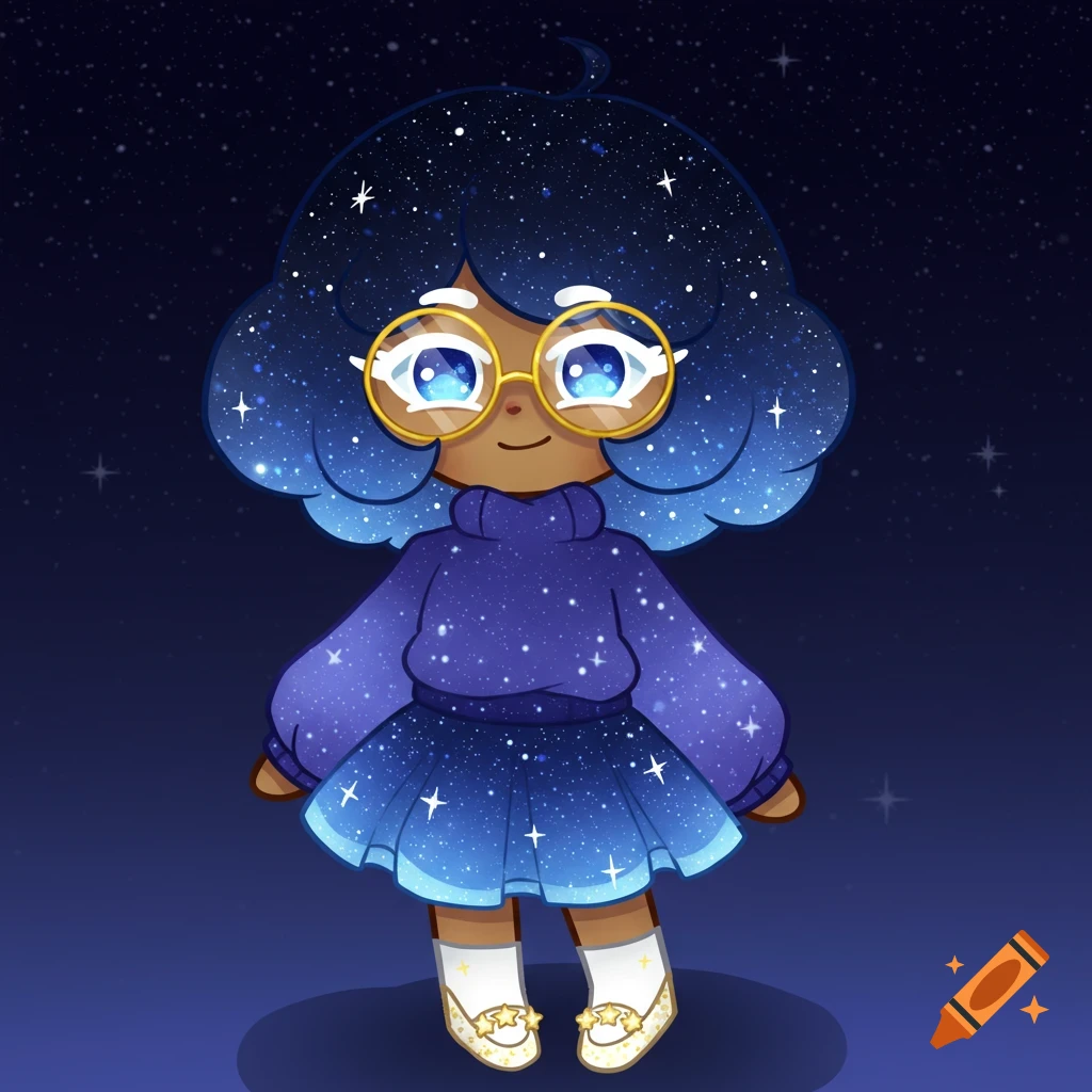Cookie Run Kingdom OC with a starry theme on Craiyon