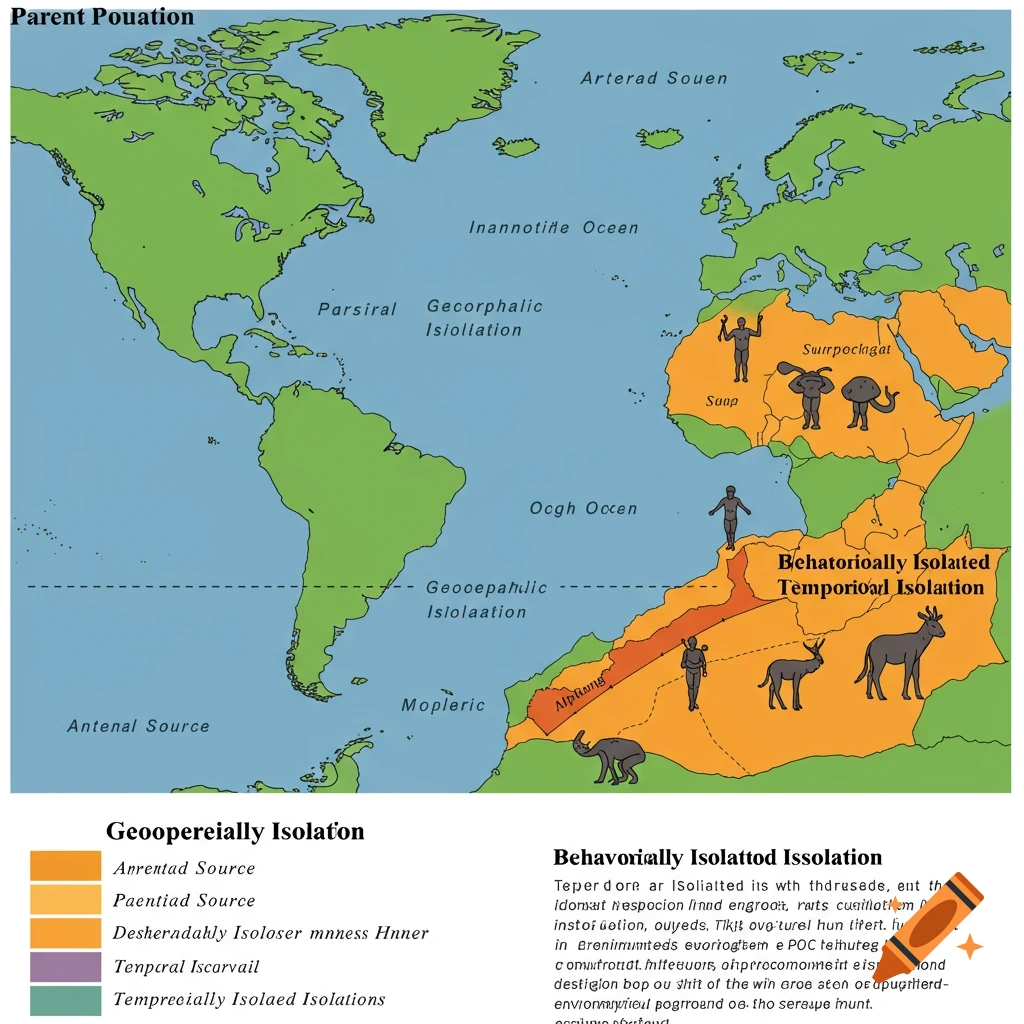 Map illustrating parent, geographically, behaviorally, and temporally ...