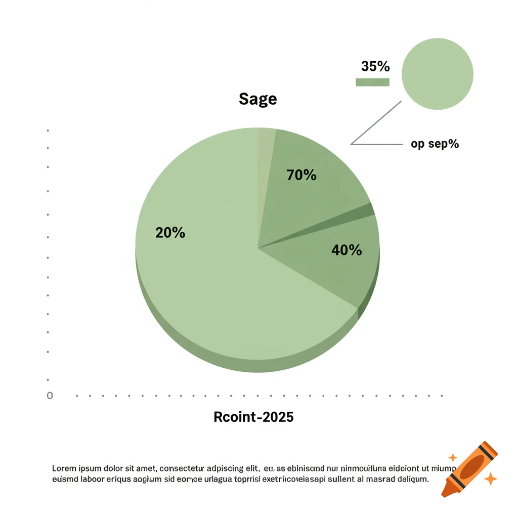 Pie chart of Canada's population from 2023-2025 on Craiyon