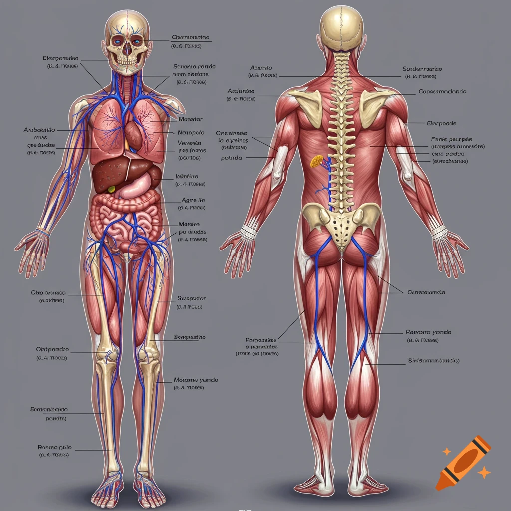 Human anatomy project image on Craiyon