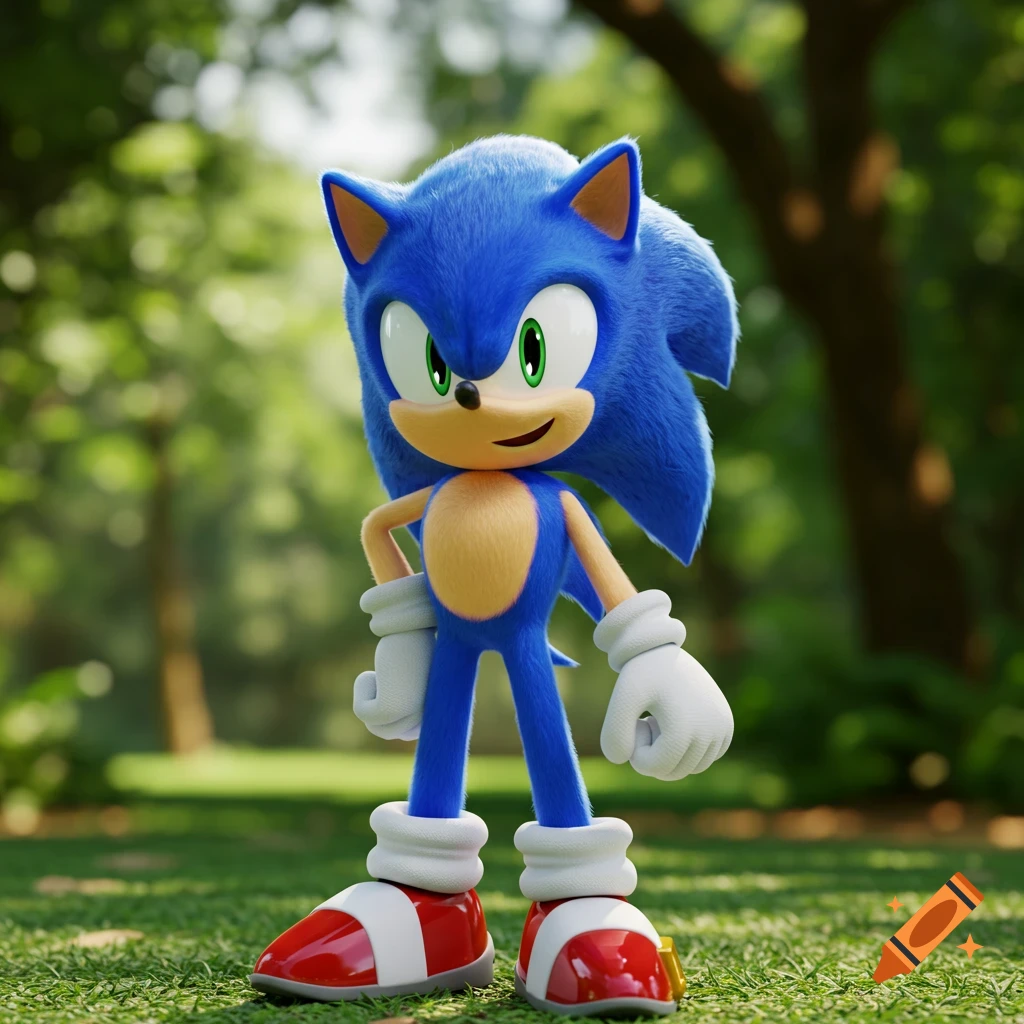 Sonic the Hedgehog illustration on Craiyon