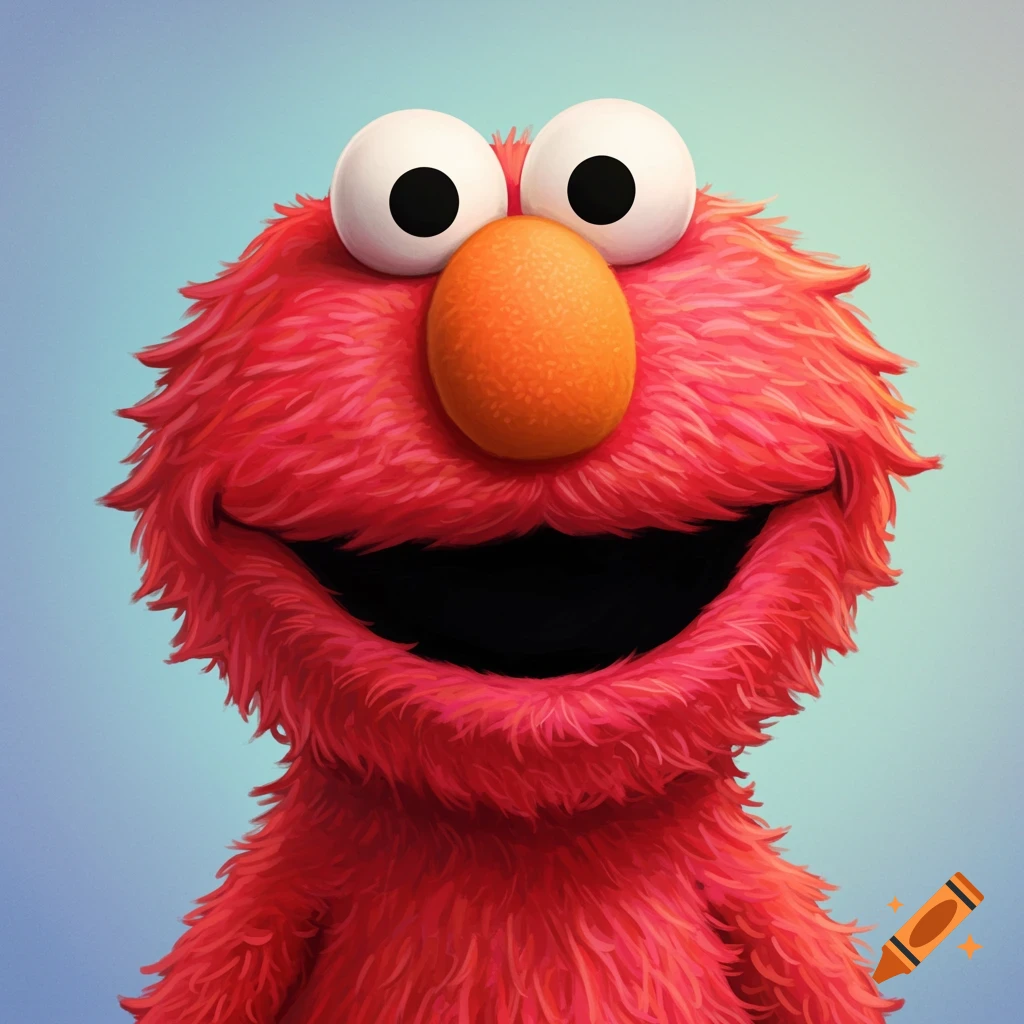 Elmo with a strong jawline on Craiyon