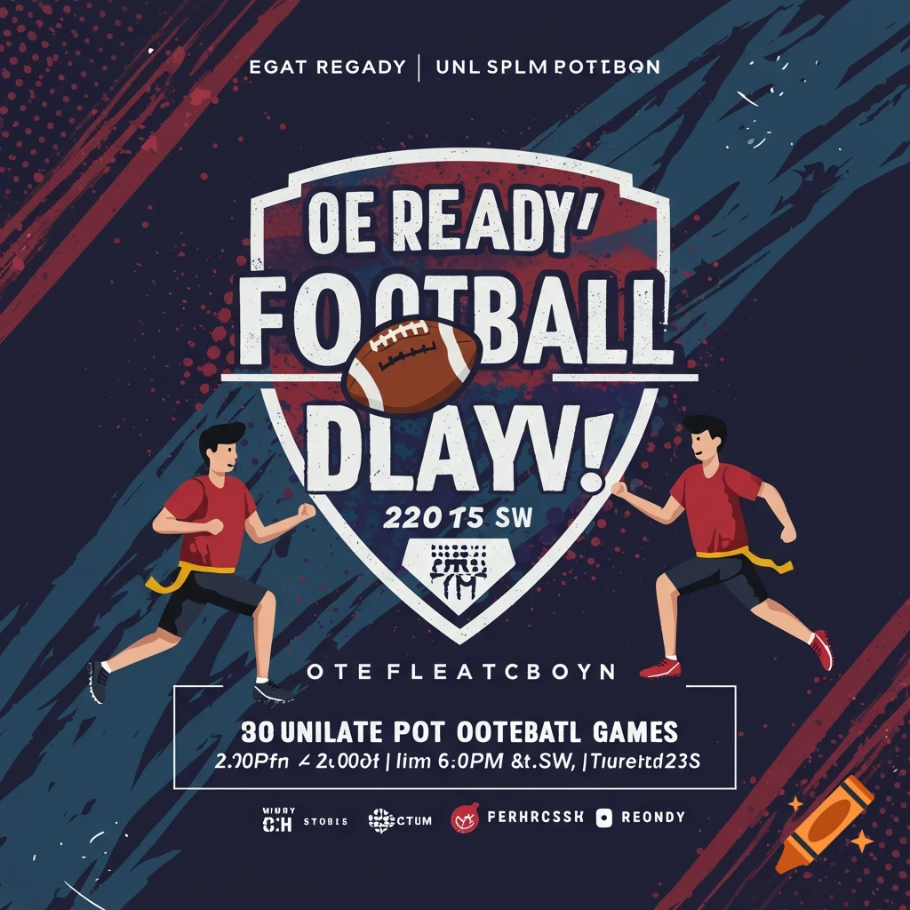 Flag Football Showdown Event Poster on Craiyon