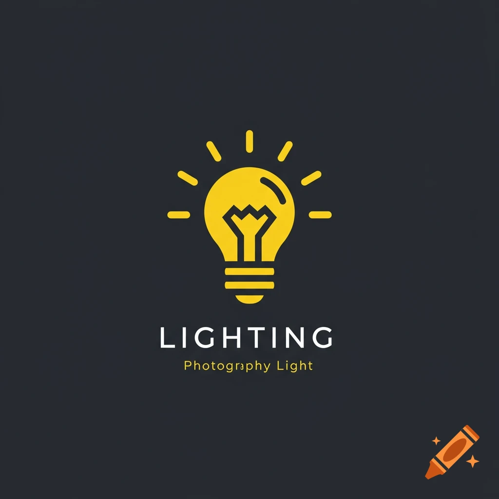 A yellow lightbulb logo with the words "LIGHTING" and "Photography ...