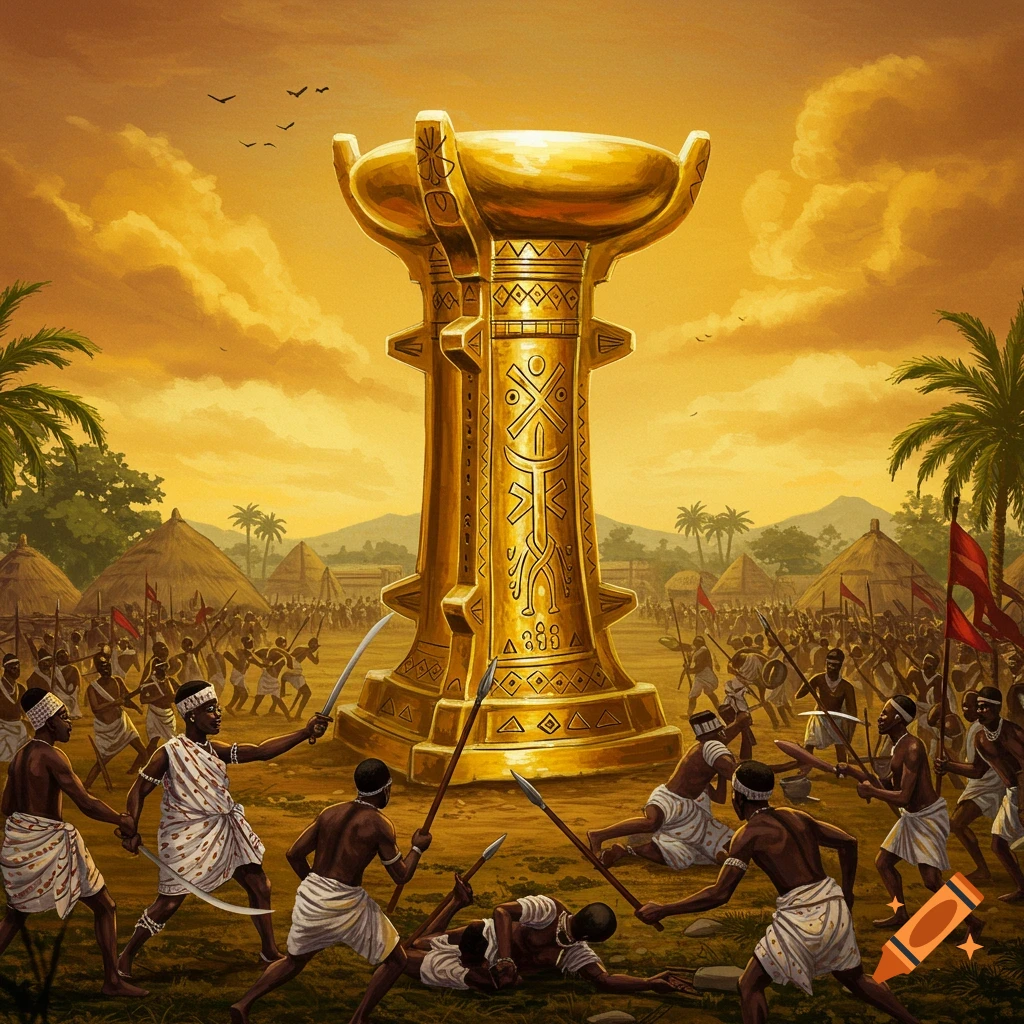 Illustration of warriors and an older man gathered around a strategy ...