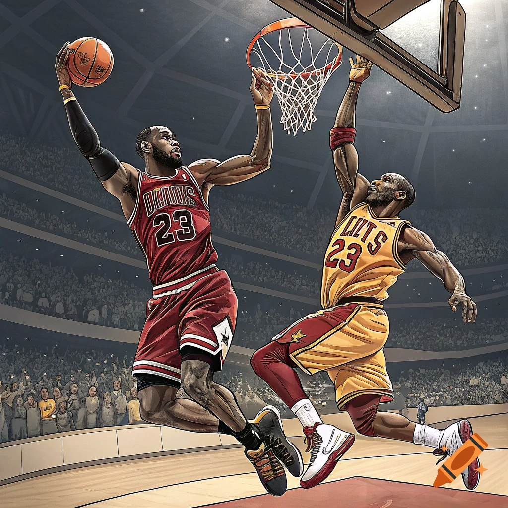 Michael Jordan portrait on Craiyon