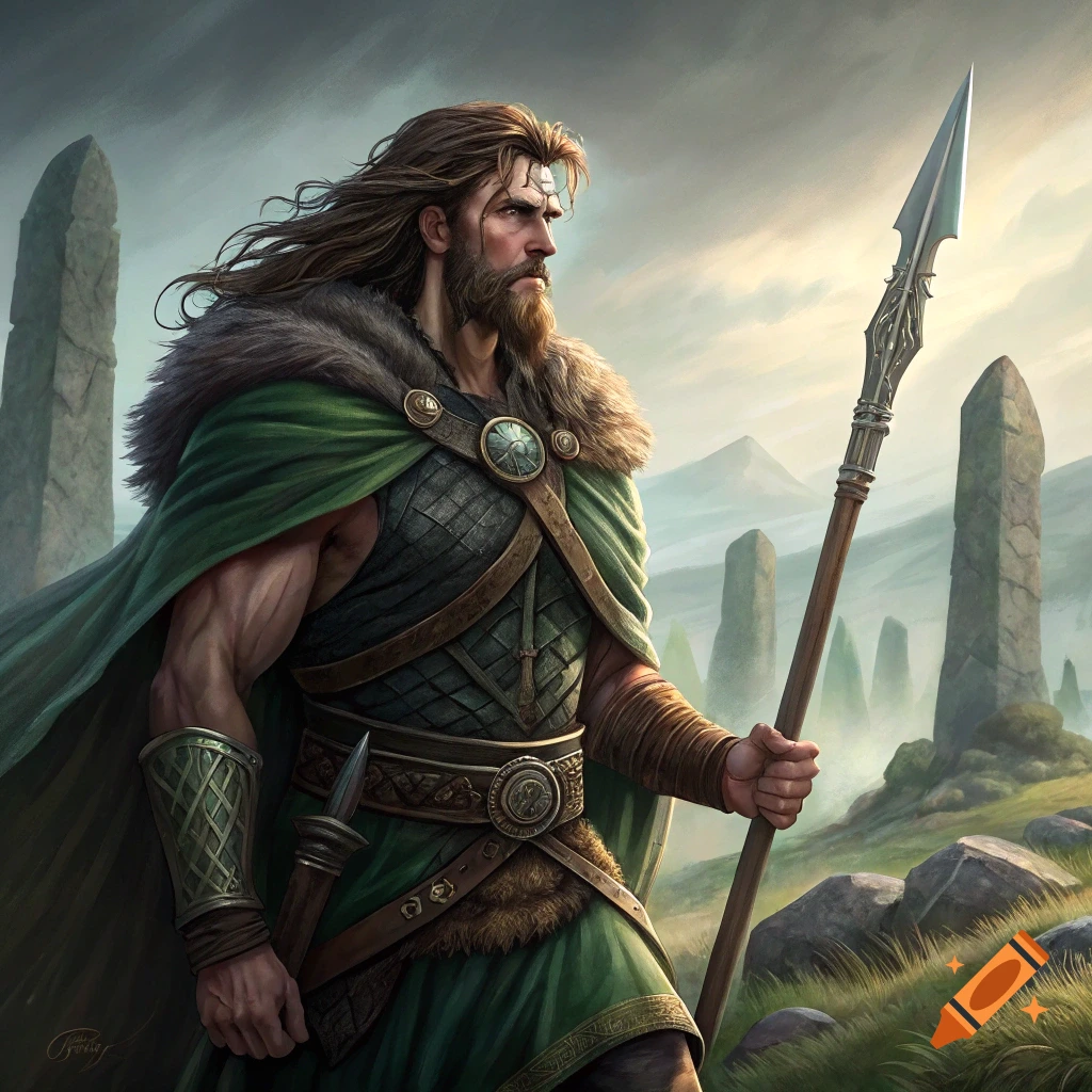 Fionn mac Cumhaill (Finn MacCool), Irish and Manx legend hero on Craiyon