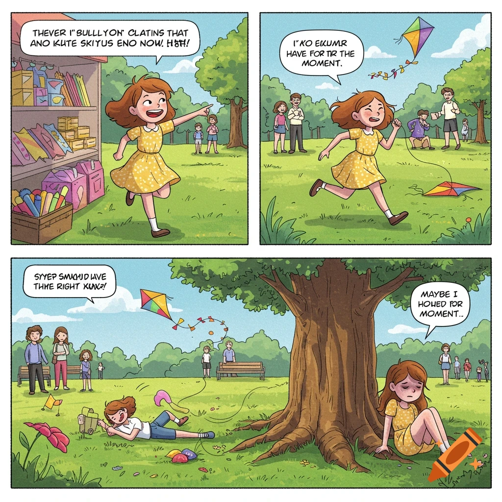 Comic illustrating the meaning of impetuous on Craiyon