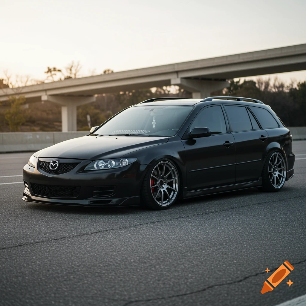 2004 Mazda 6 wagon slammed on Craiyon