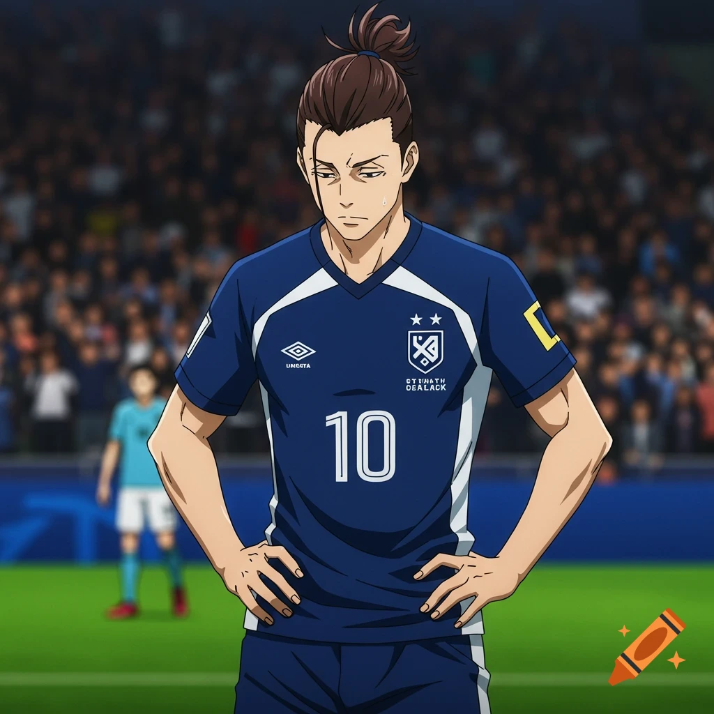 Anime drawing of 3 young soccer players in Villarreal uniforms on Craiyon