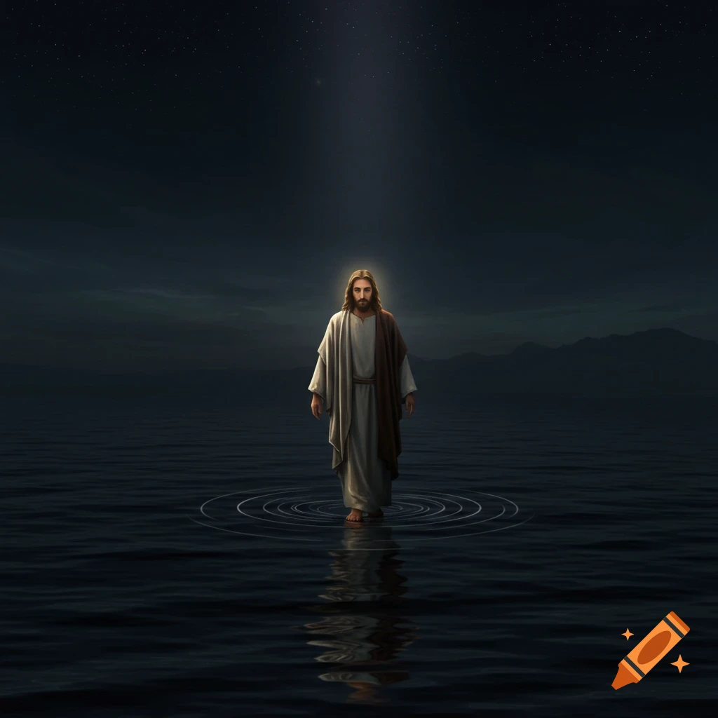 Jesus riding a skateboard on Craiyon