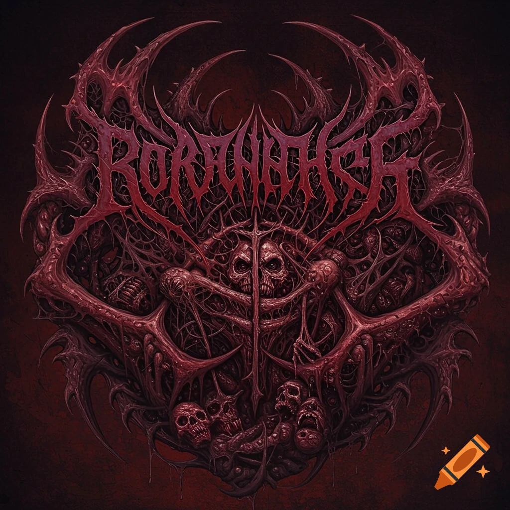 Death metal logo for the band Franklin on Craiyon