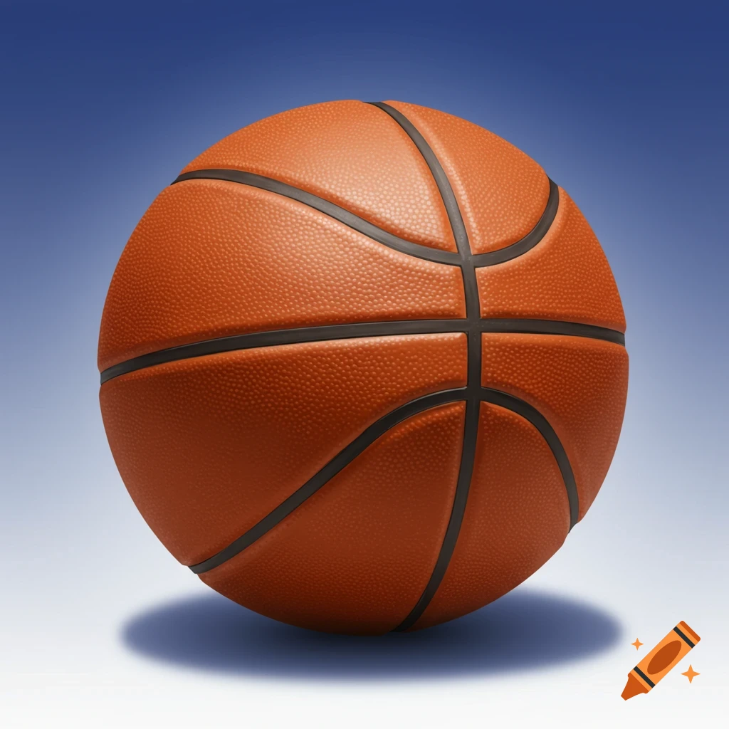 A photorealistic close-up of an orange basketball. on Craiyon
