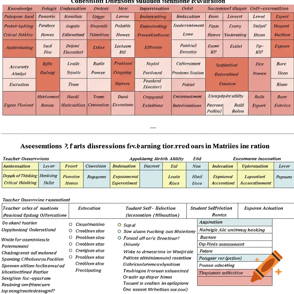 Evaluation matrix on Craiyon