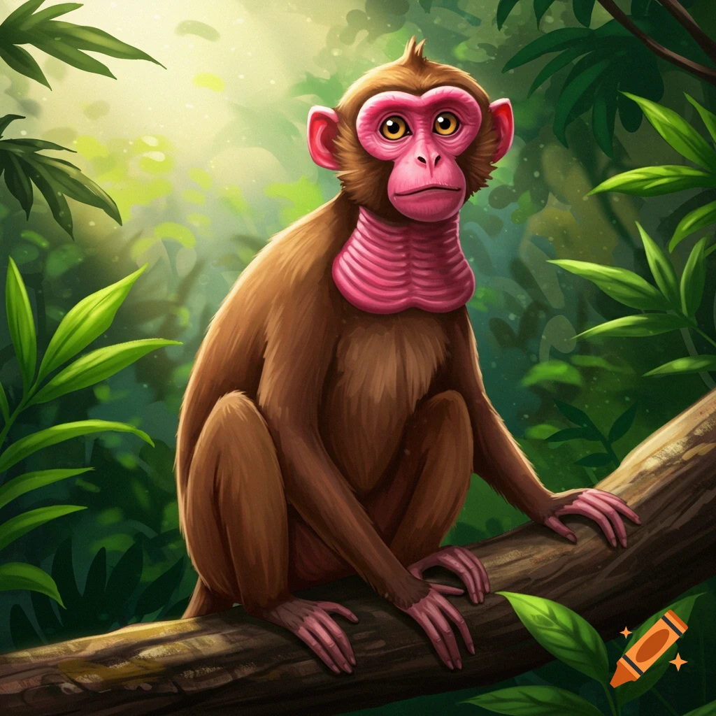 Monkey playing music on Craiyon