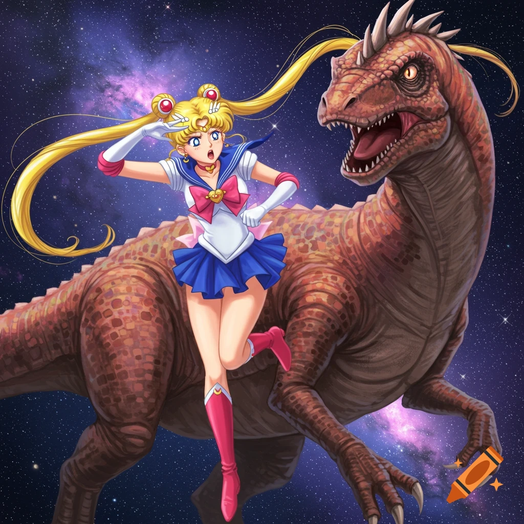 A vibrant anime-style image of Sailor Moon in a cheerleading outfit ...