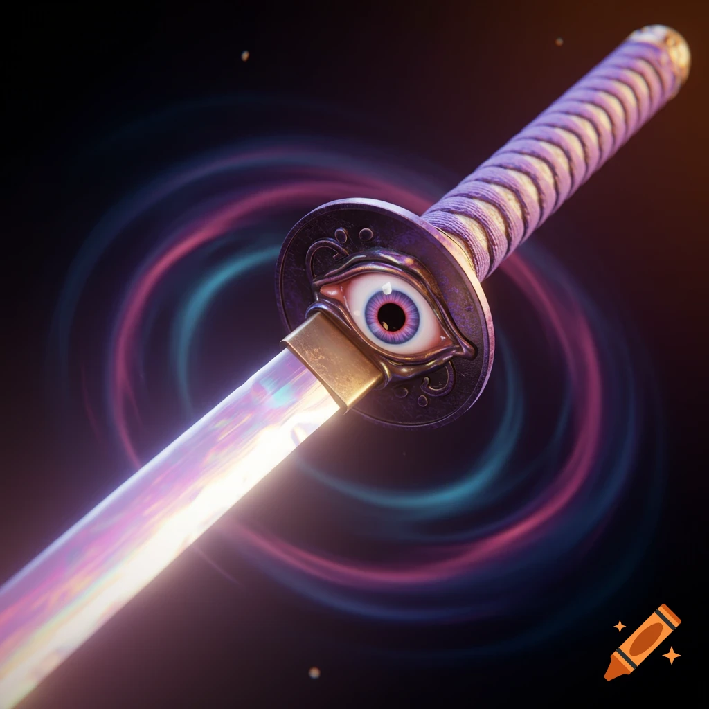 Close-up of an ornate golden katana sheath with red and pink 3D flowers ...