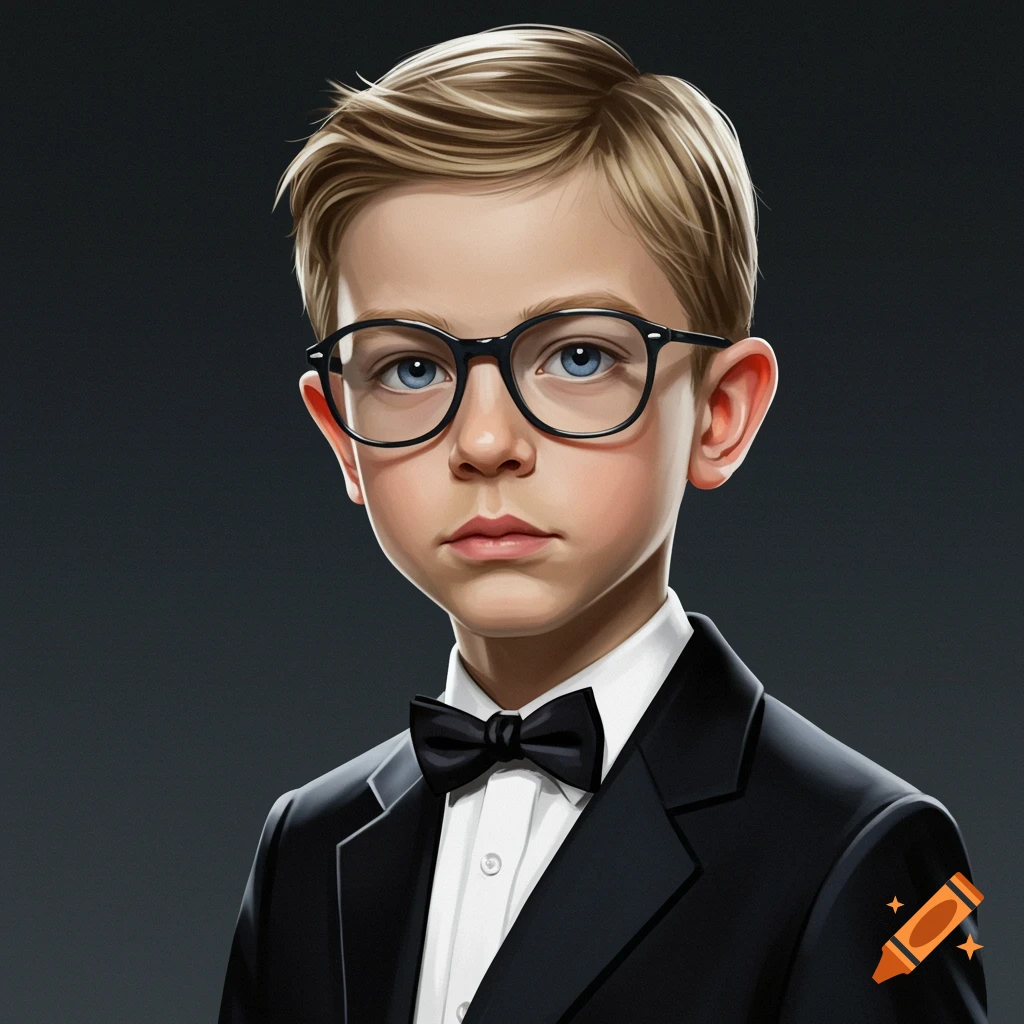 12 year old white child secret agent "Agent 4.4" on Craiyon