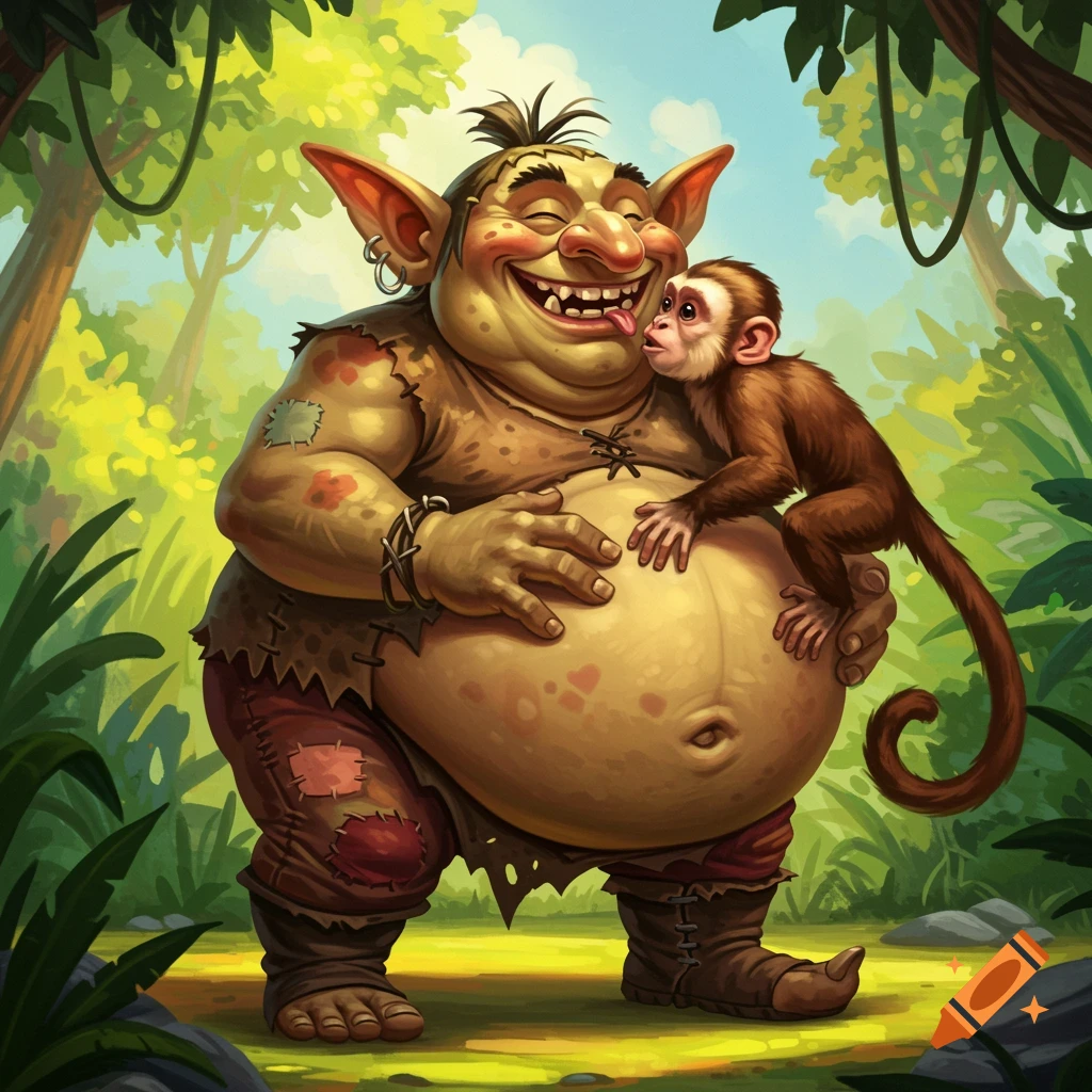 Monster with blue hair, antlers, and polka dot fur on Craiyon