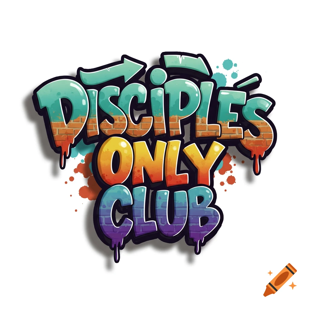 Graffiti lettering: Disciples Only Club on Craiyon