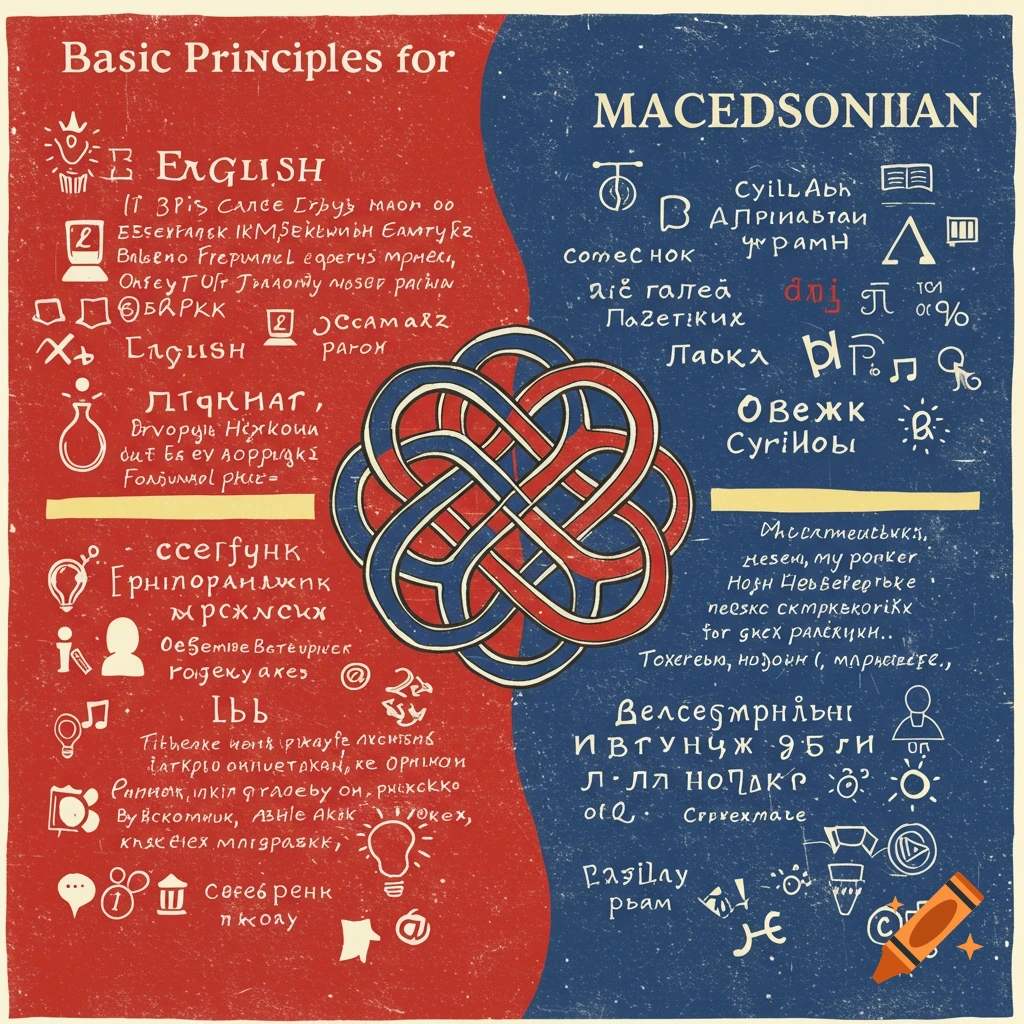 Basic Principles for English and Macedonian language on Craiyon