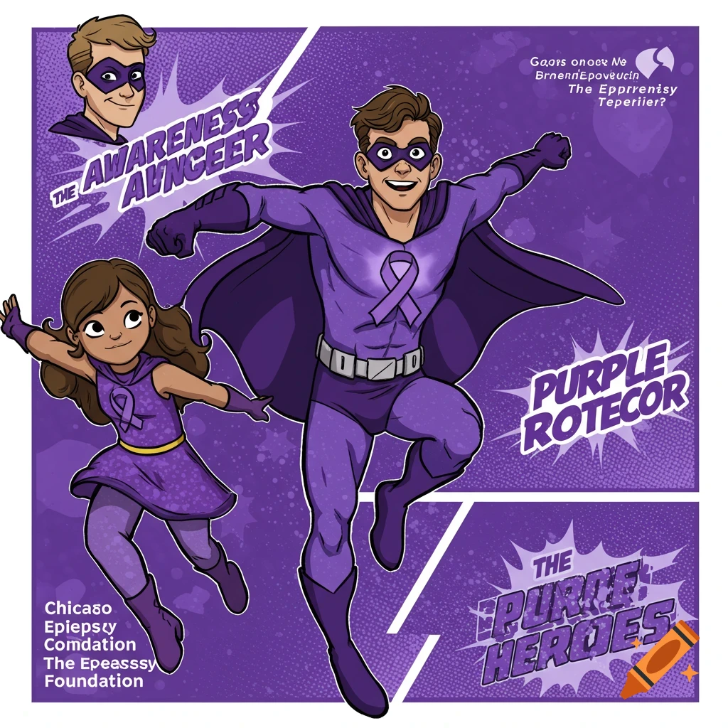 Cartoon comic of Epilepsy Heroes: The Awareness Avenger, Captain ...