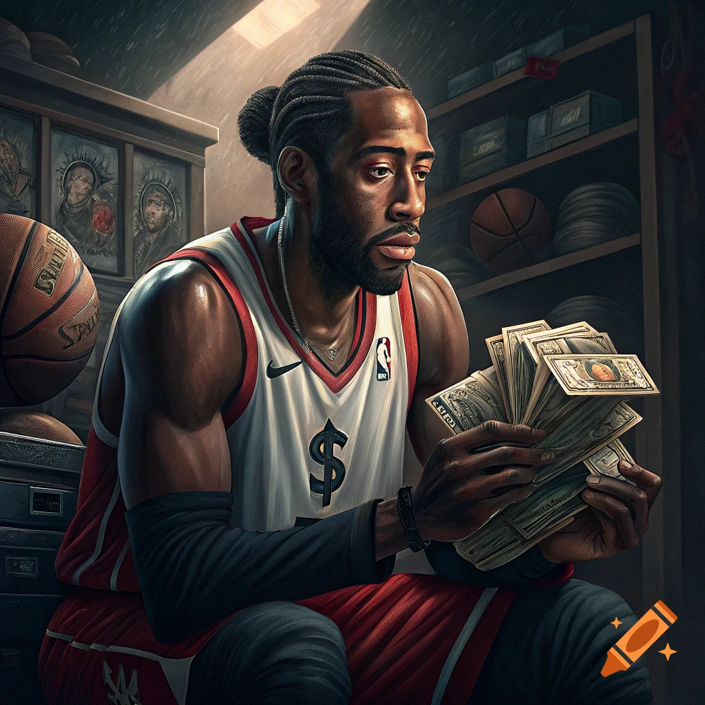 LeBron James wearing a coffee apron on Craiyon