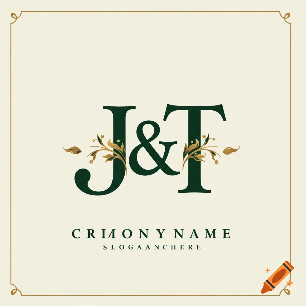 Shiny metallic script initials HBJ on a light gray background. on Craiyon